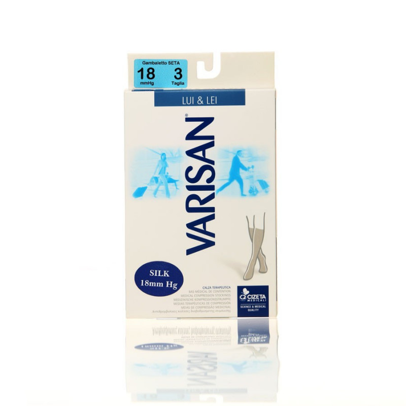 Varisan Lui & Lei Silk 18mmHg calf high socks closed toe
